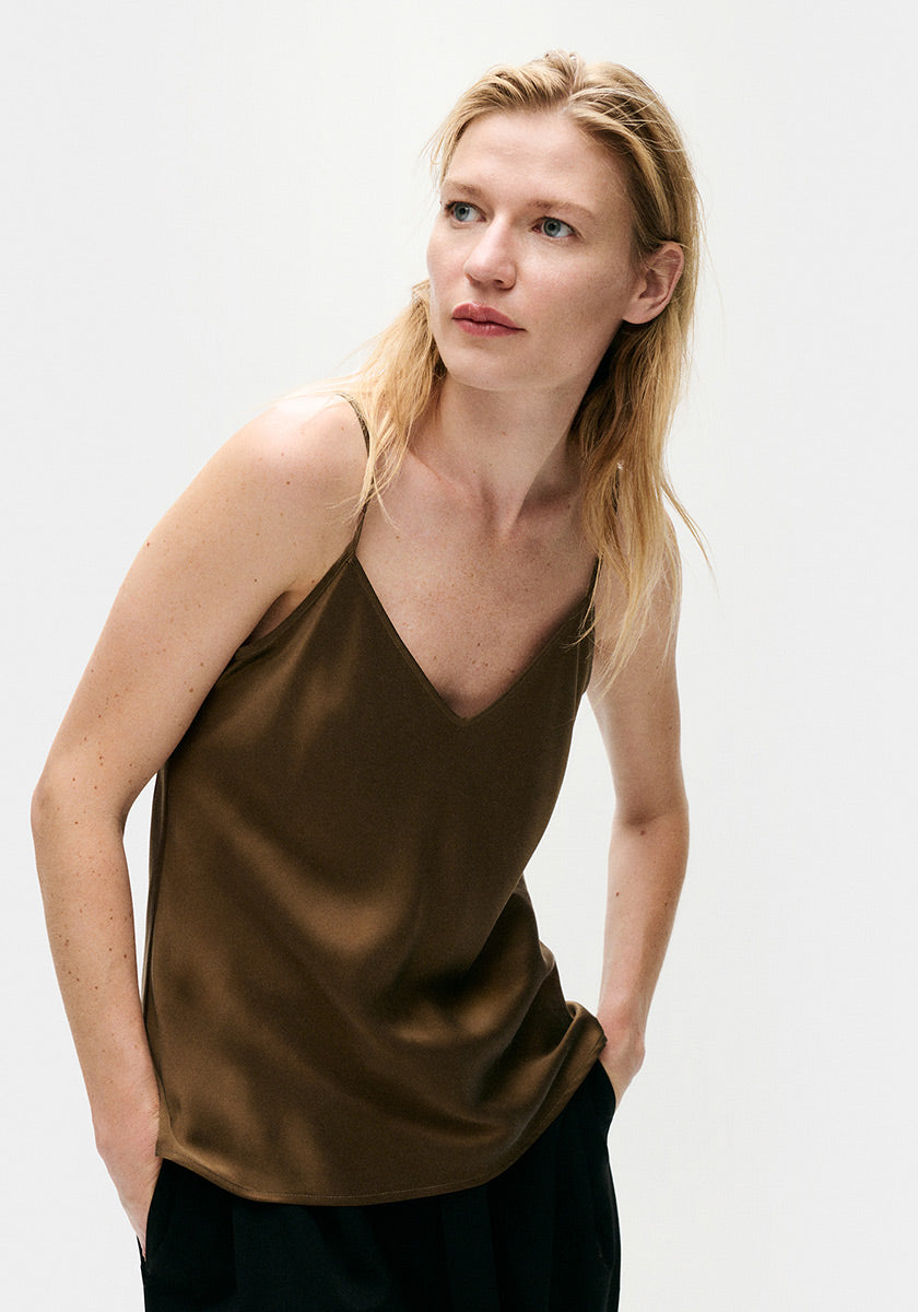 Bias Cut Cami - Dark Earth– Alterior Motif
