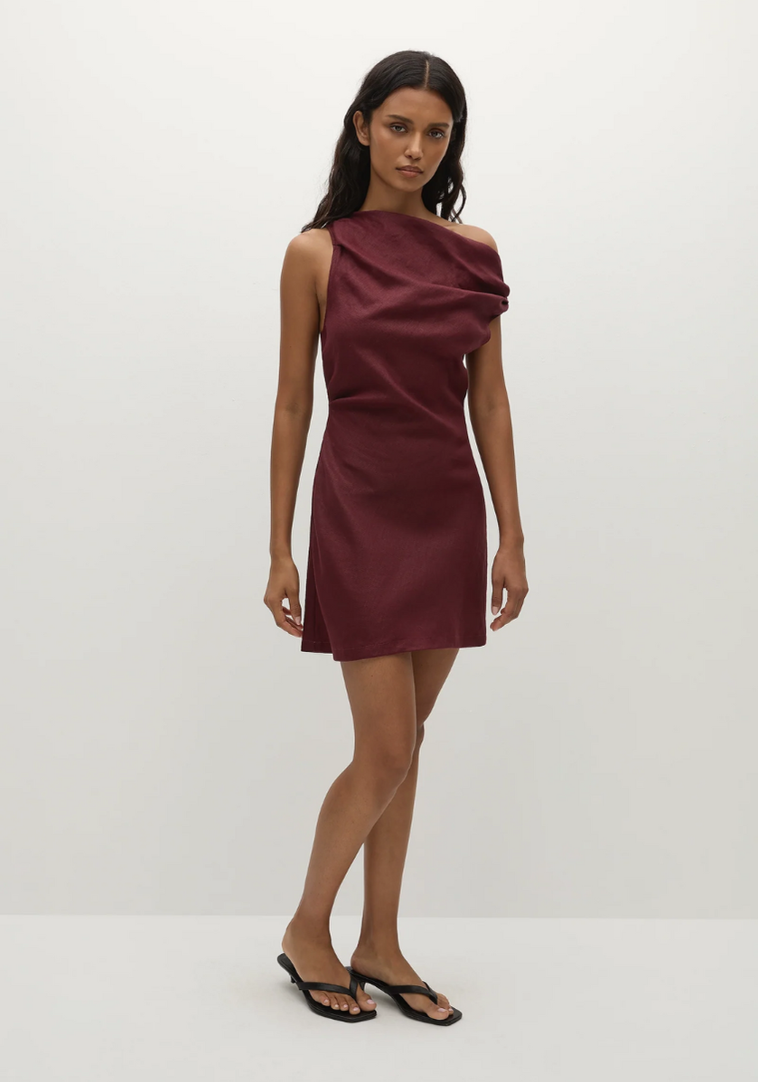 Suis Mini Dress - Bordeaux– Alterior Motif